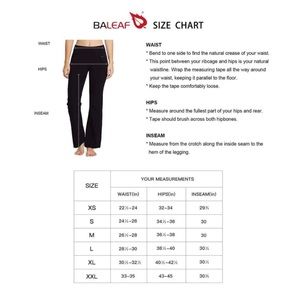 Baleaf | Pants & Jumpsuits | Baleaf Basic Regular Fit Bootleg Yoga ...